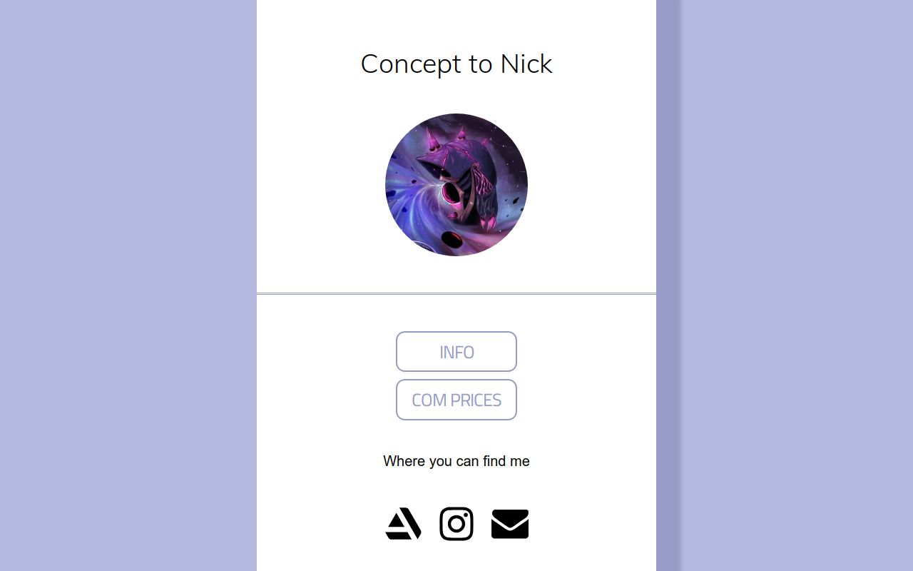 Concept to Nick | Art Commissions
